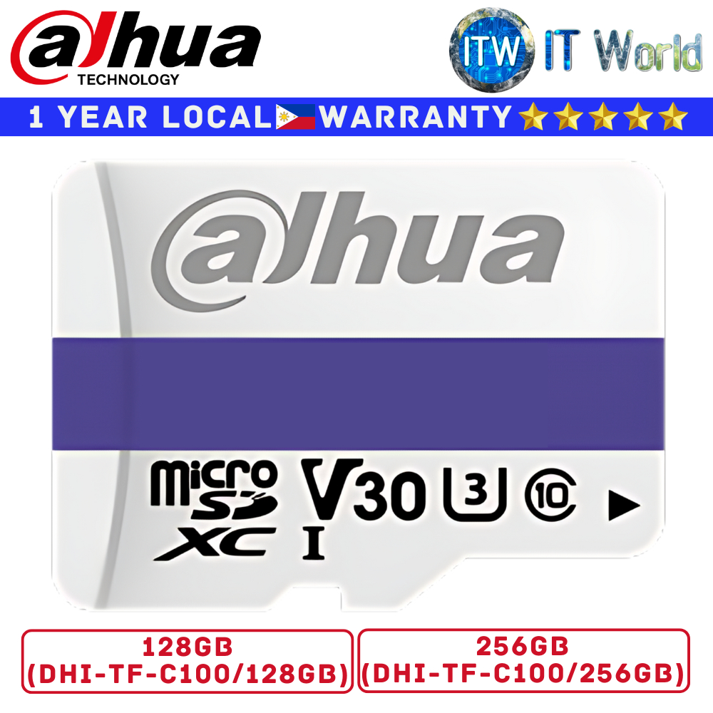 Itw | Dahua Micro SD Card Memory Card C100 Data Flash Memory (128GB | 256GB) | Shopee Philippines