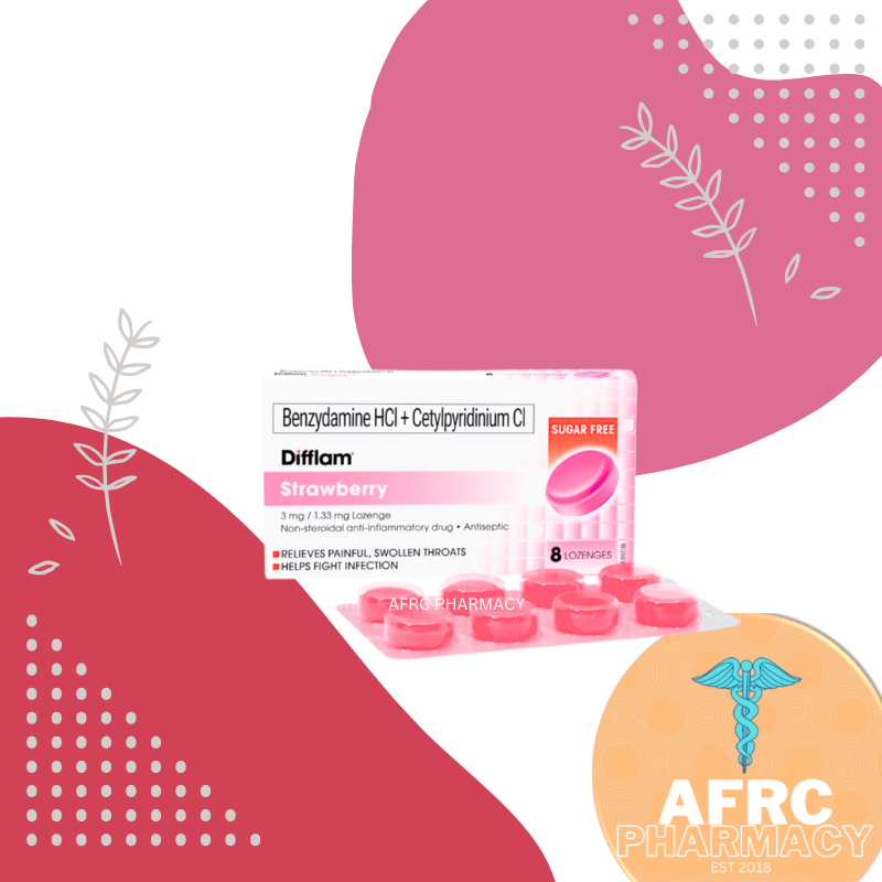 Difflam Strawberry Lozenges - 8s | Shopee Philippines