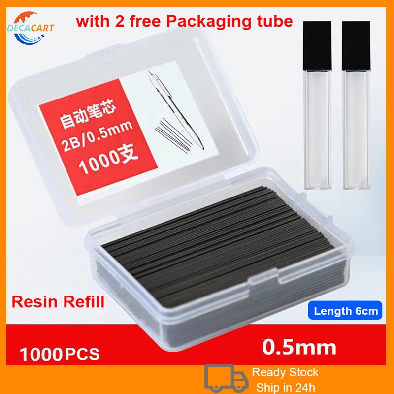 1000Pcs 0.5mm 2B Automatic Pencil Refill Erasable Smooth Graphite Lead ...