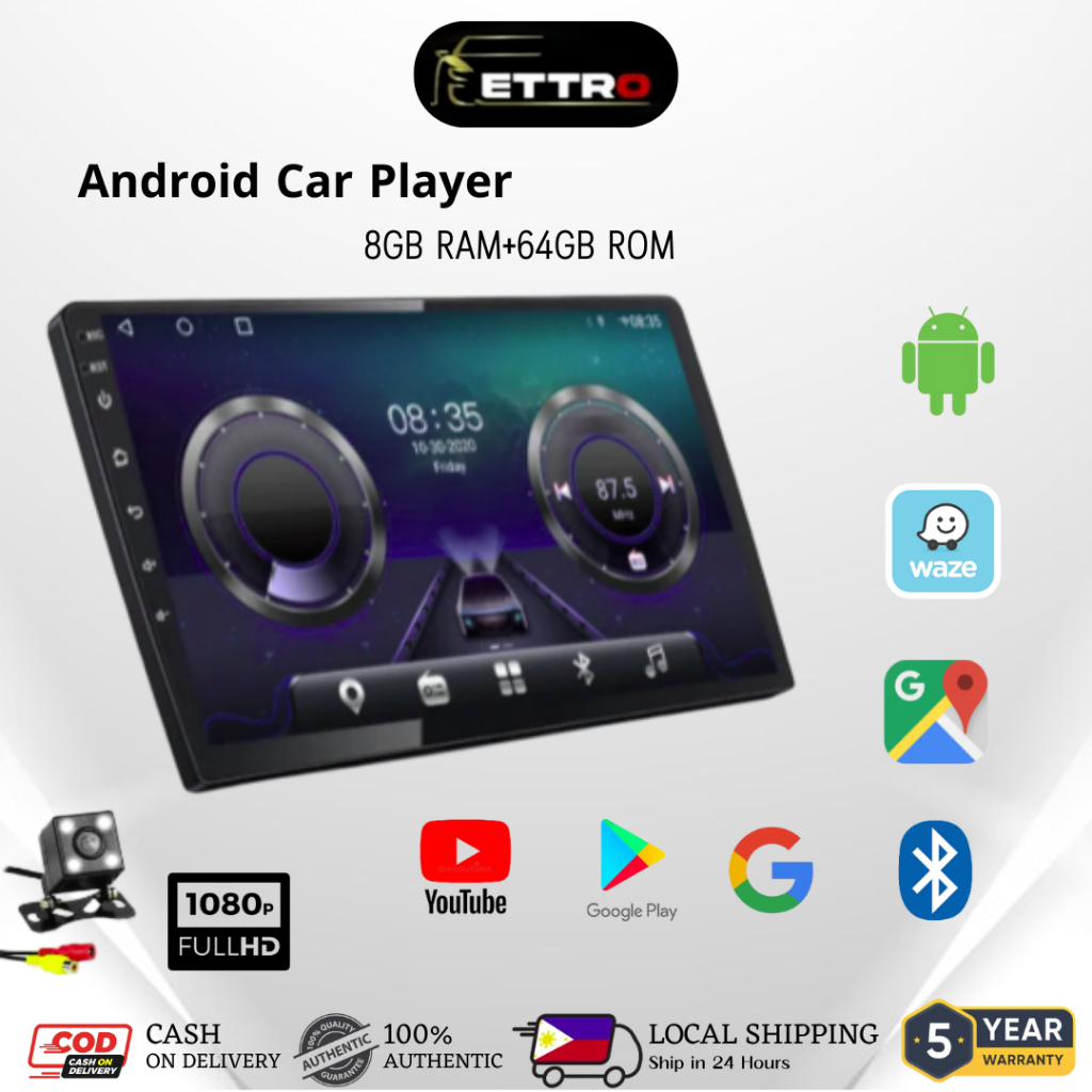 ETTRO Android Car Stereo Player Head unit android car bluetooth touch ...