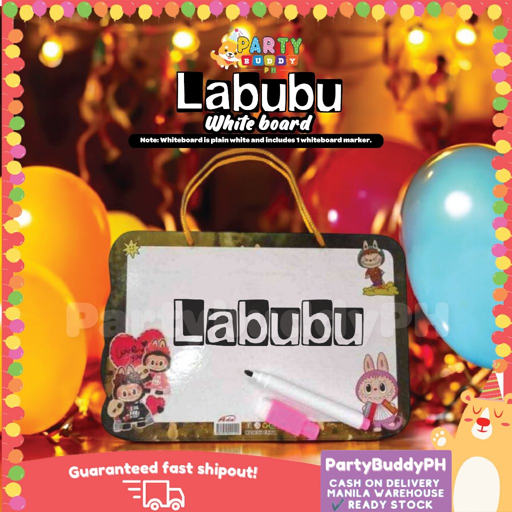 Labubu White Board with marker PartyBuddyPH | Shopee Philippines