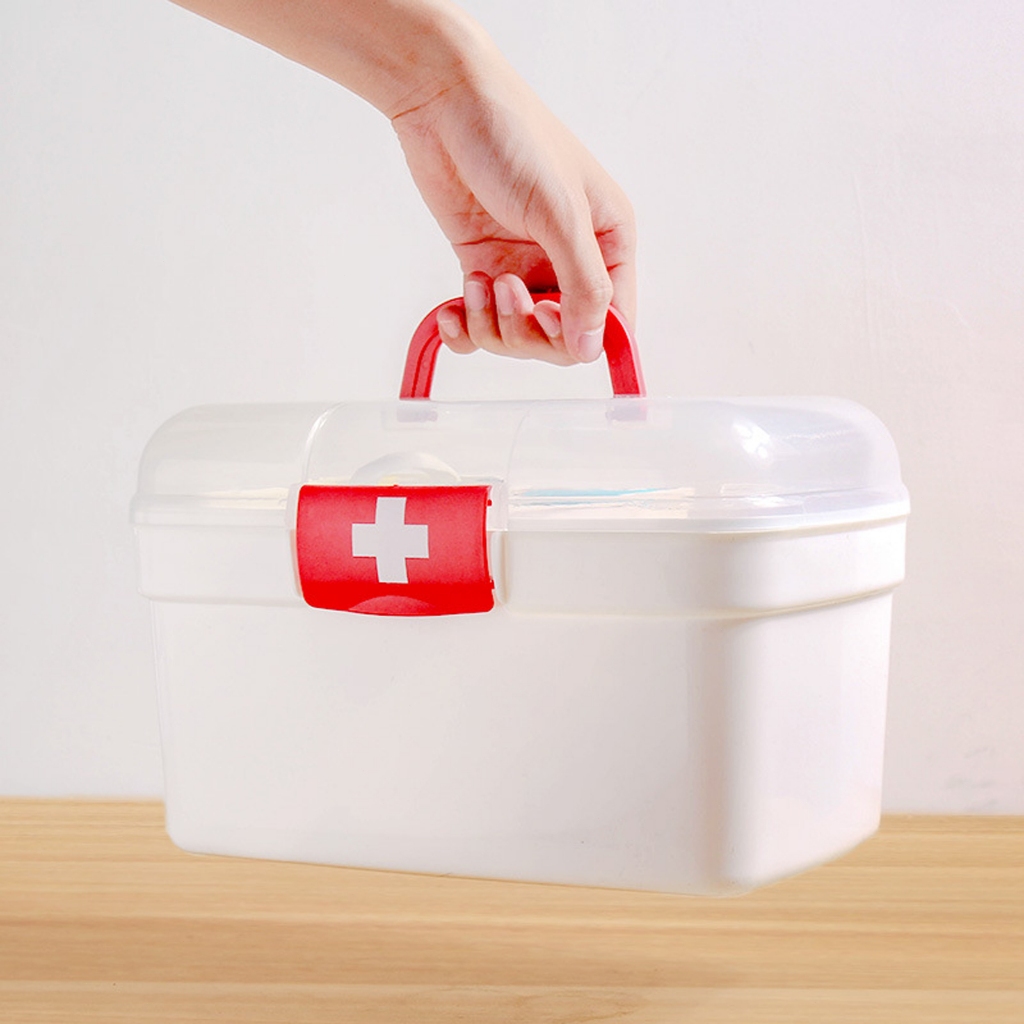 Empty First Aid Container Bin Family Emergency Storage Box with ...