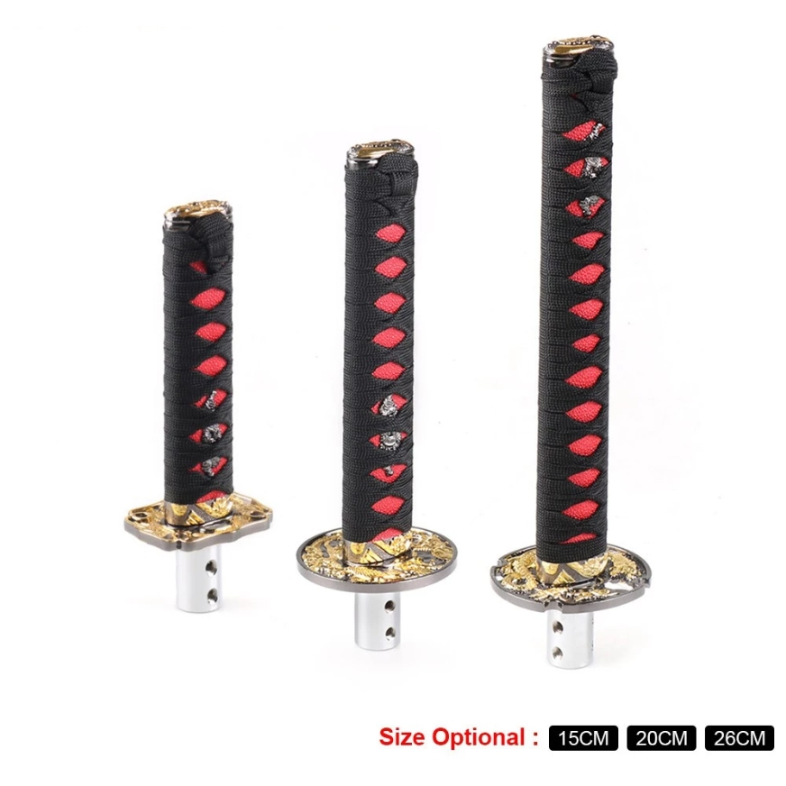 Universal 150MM/260MM JDM Katana Samurai Sword Shift Knob Shifter With ...