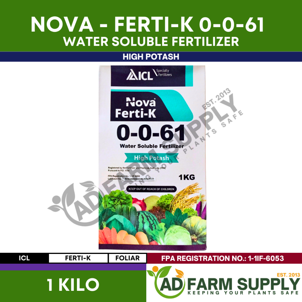 Nova Ferti-K 0-0-61 Foliar Fertilizer High Potash Water Soluble ...