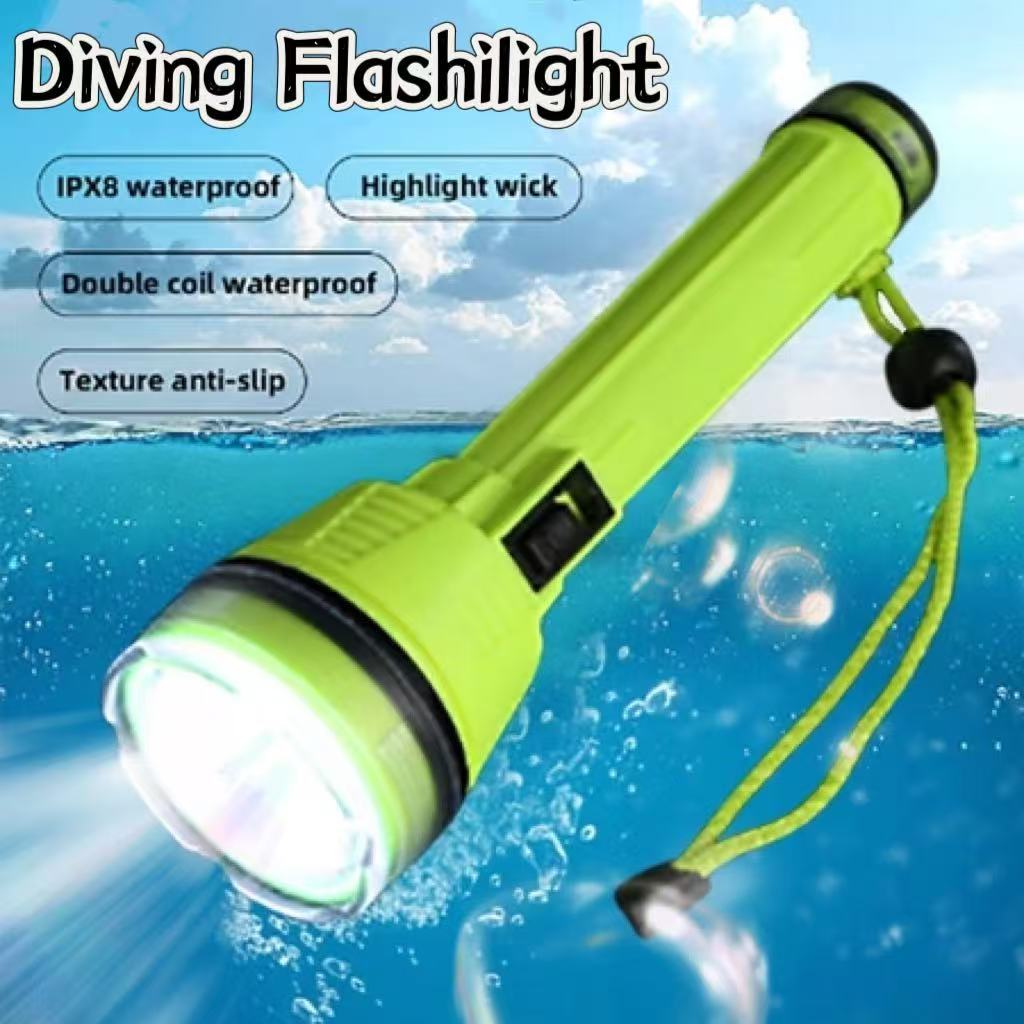 Diving Flashlight Rechargeable Waterproof Headlamp LED High Power ...