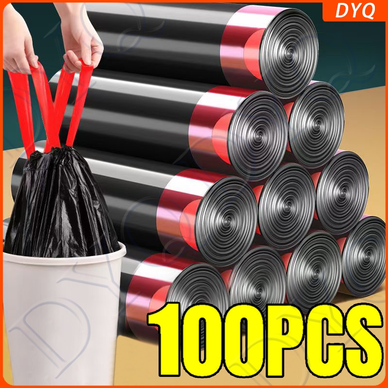 Drawstring Trash Bag Garbage Bag Thickened Automatic Closing Kitchen ...