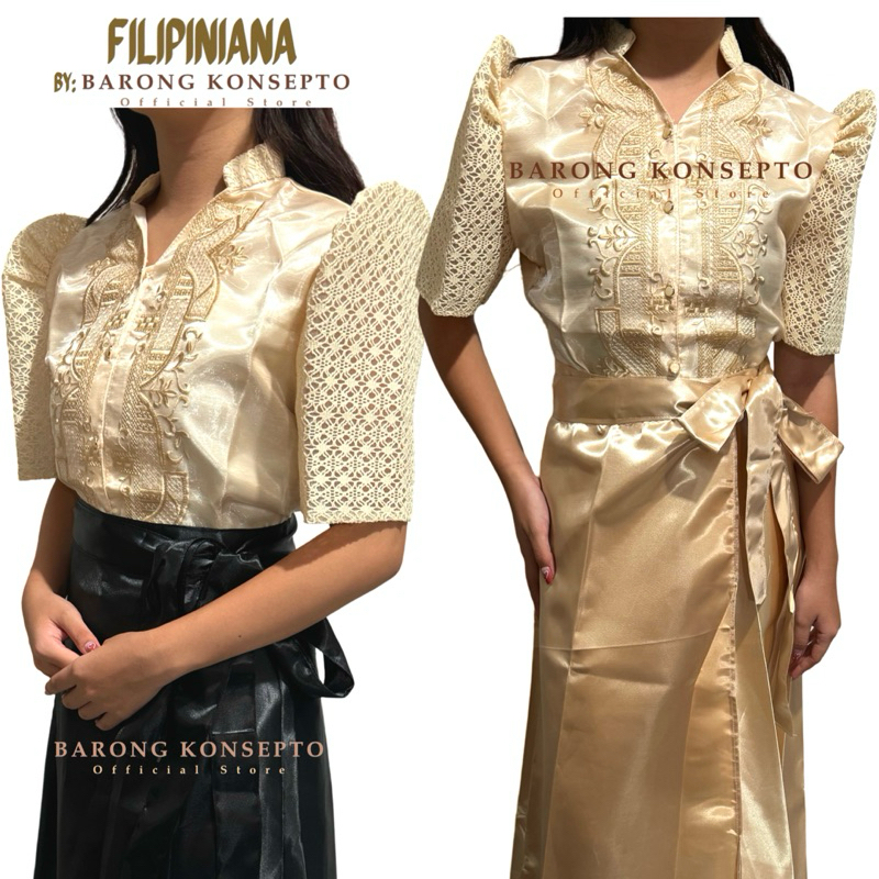 Filipiniana MC SPIDER NET BLOUSE W/ BURDA - Modern Filipiniana Design ...