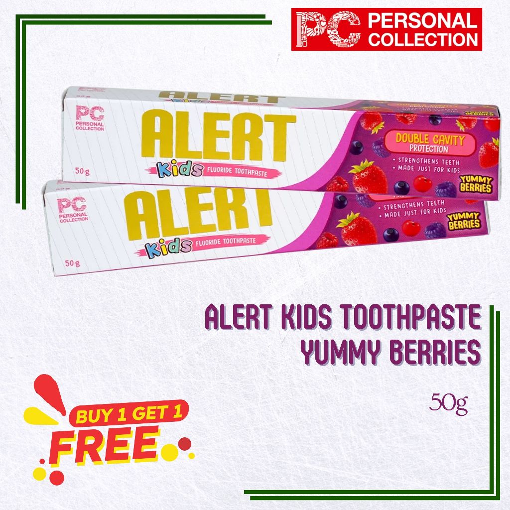 PERSONAL COLLECTION Buy1 take 1 Alert Kids Toothpaste Yummy Berries 50g ...