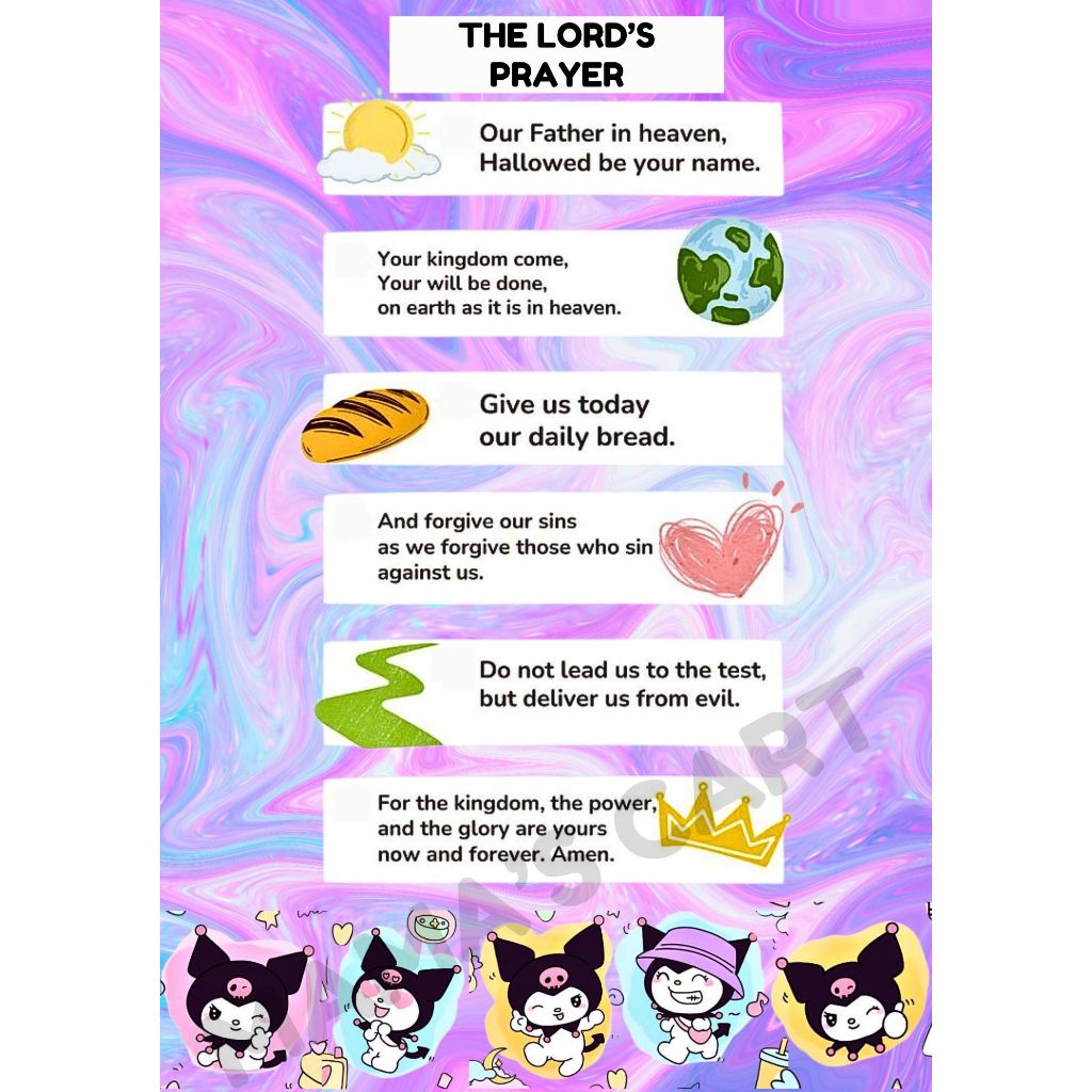 KUROMI EDUCATIONAL CHARTS A4 SIZE LAMINATED FOR KIDS ALPHABET NUMBERS ...