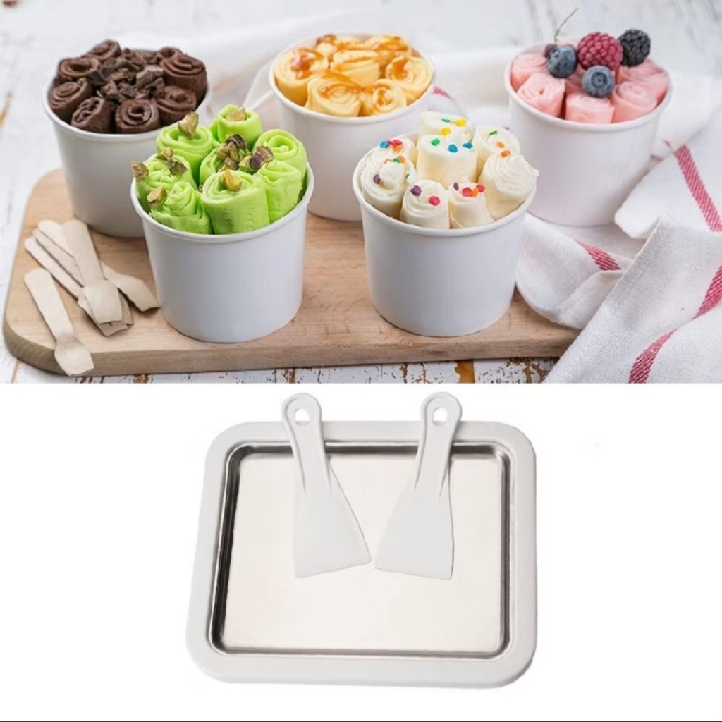 DIY Ice Cream Maker Mini Fred Ice Machine with 2 Shovels | Shopee ...