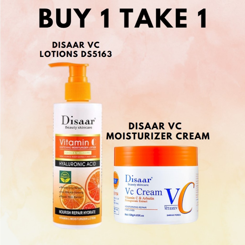 BUY 1 TAKE 1 Disaar Vitamin C HYALURONIC ACID Whitening Body Lotion And Disaar VC Moisturizing ...