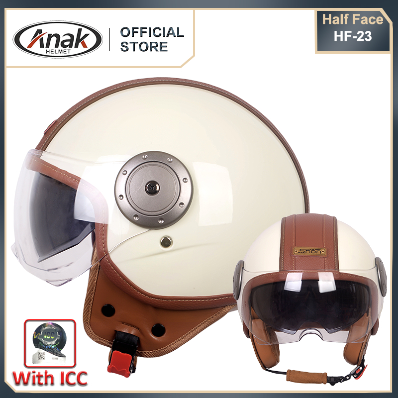 Anak Original Removable Abs Material Dual Visor Half Face Helmet For ...