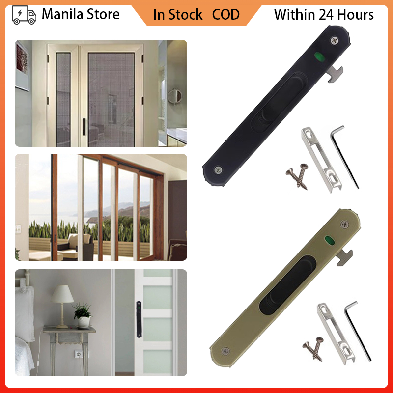 10Set Durable Zinc Alloy Door Handle Lock Flush Mount Sliding Door Lock ...