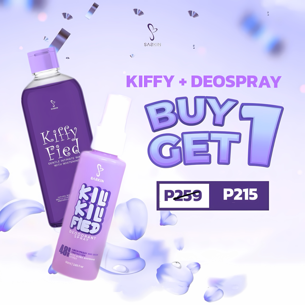 BUY1 GET1 Kili Kili Fied Deodorant Spray 60ml + Kiffy Fied Feminine ...