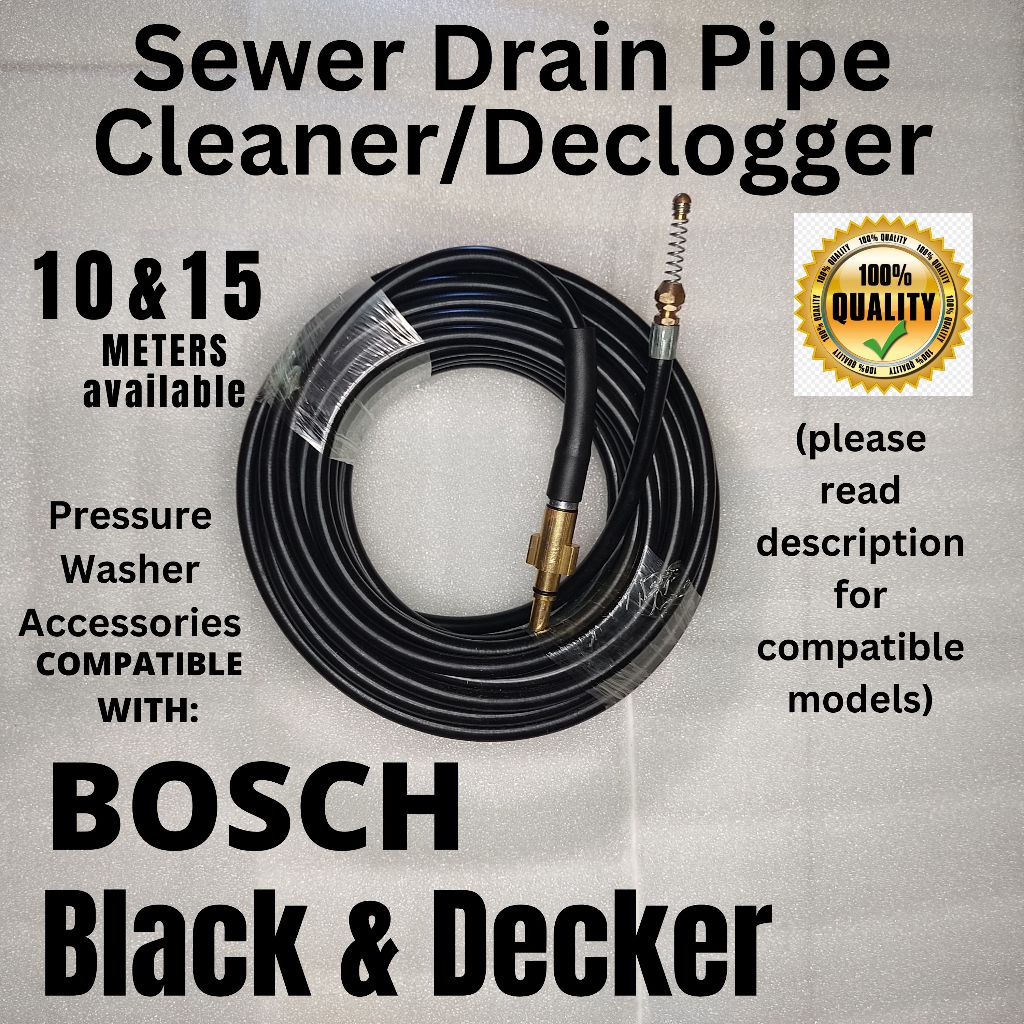 SEWER DRAIN PIPE CLEANER DECLOGGER COMPATIBLE WITH BLACK AND DECKER ...