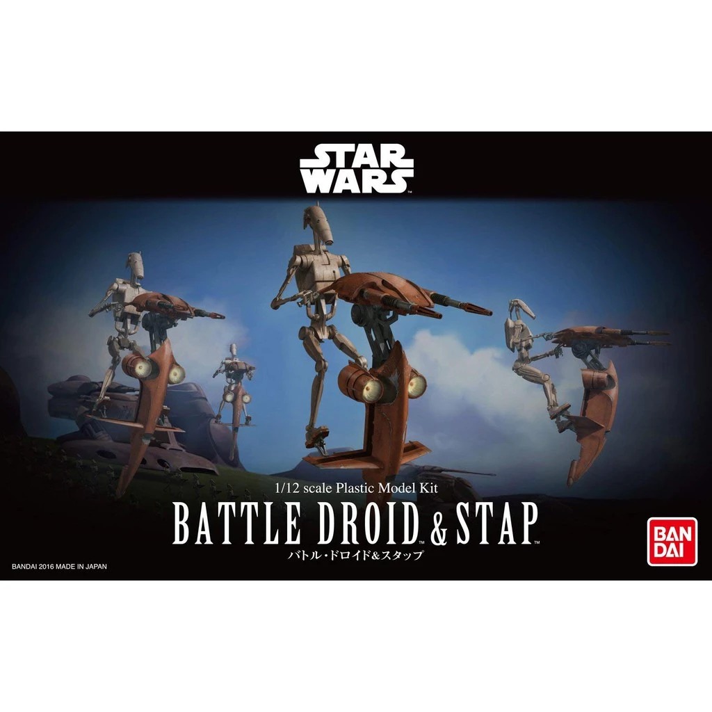 STAR WARS Battle Droid & Stapp Plastic Model Kit 1/12 Scale BANDAI ...