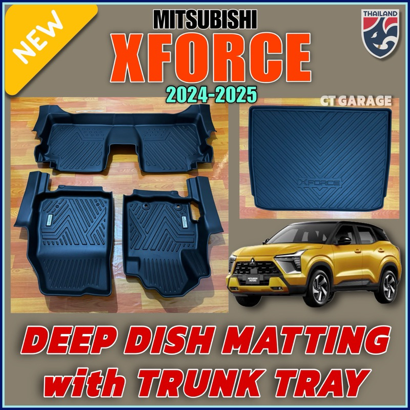 MITSUBISHI XFORCE 2024-2025 PREMIUM DEEP DISH MATTING with TRUNK TRAY ...