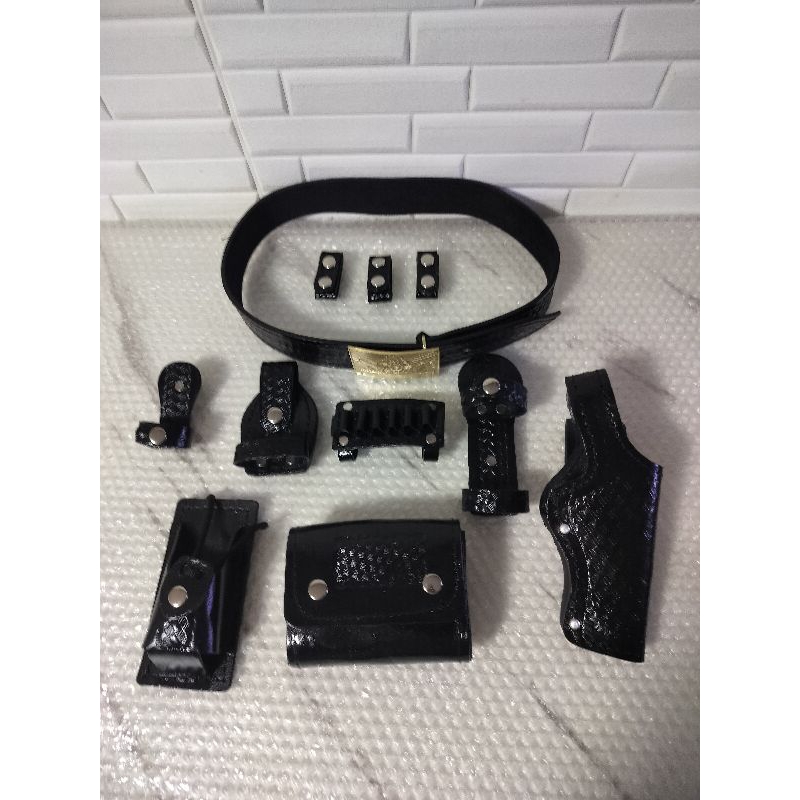 BELT LEATHER COMPLETE SET FOR SECURITY GUARD | Shopee Philippines
