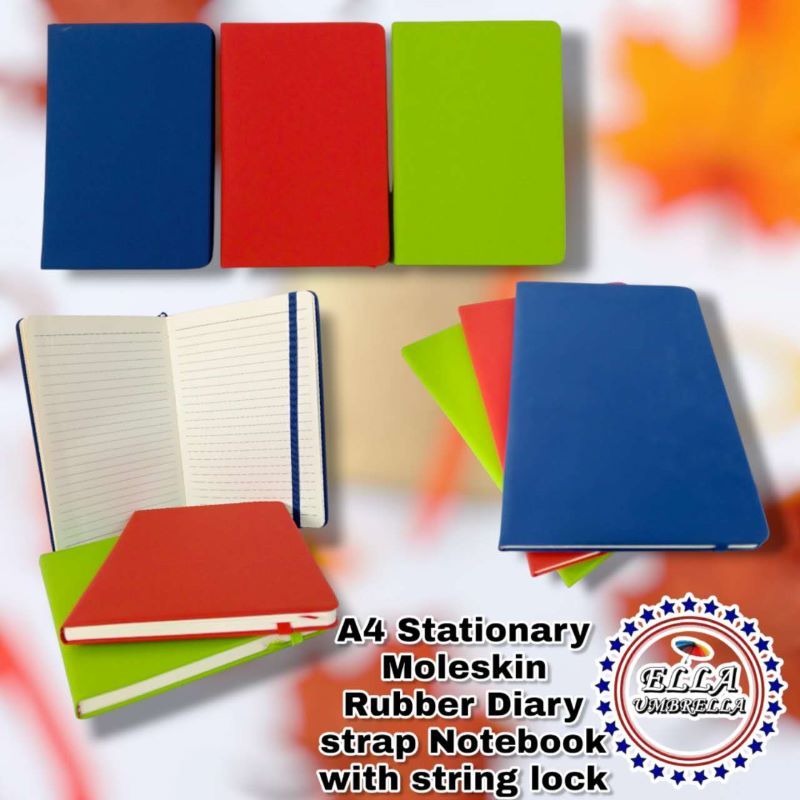 (ecshop) Stationary size A4 Diary Strap Notebook w/String Lock +FREE ...