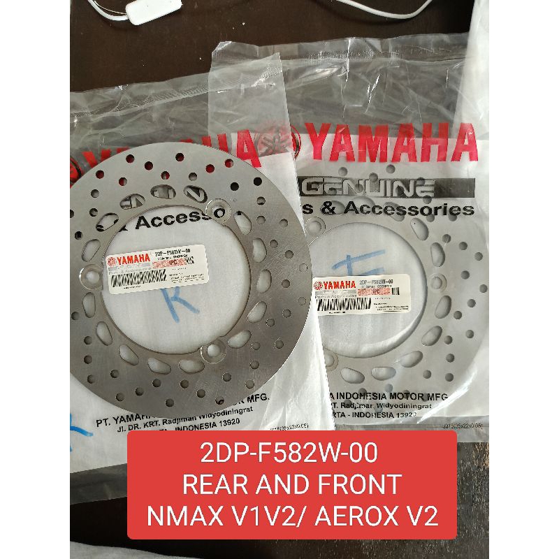 DISC PLATE Rear and Front for YAMAHA NMAX V1V2/AEROX V2 | Shopee ...