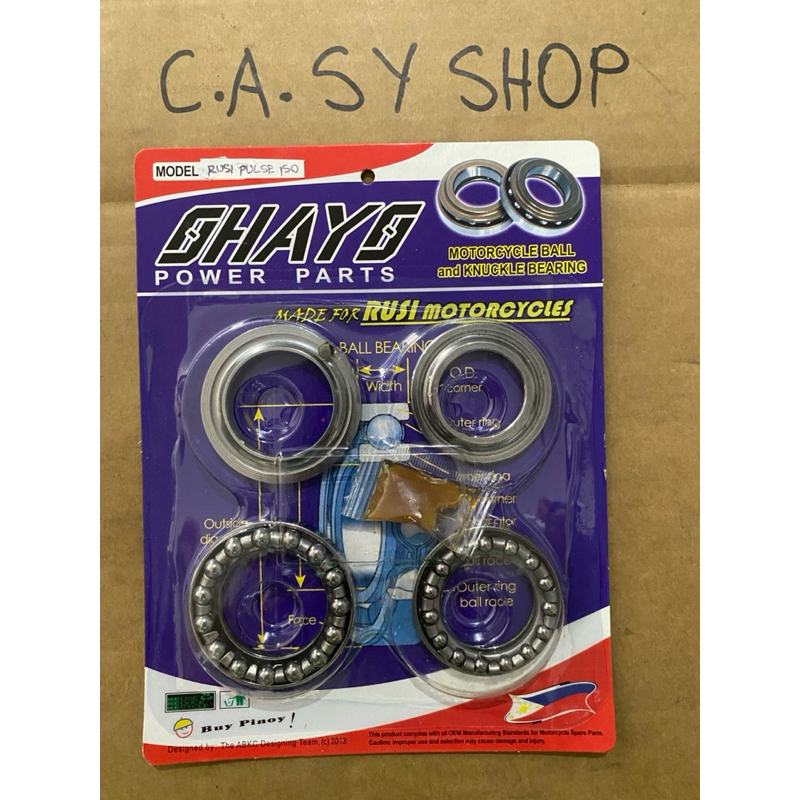 RUSI PULSE 150 T-POST BALLRACE BEARING(OEM) | Shopee Philippines