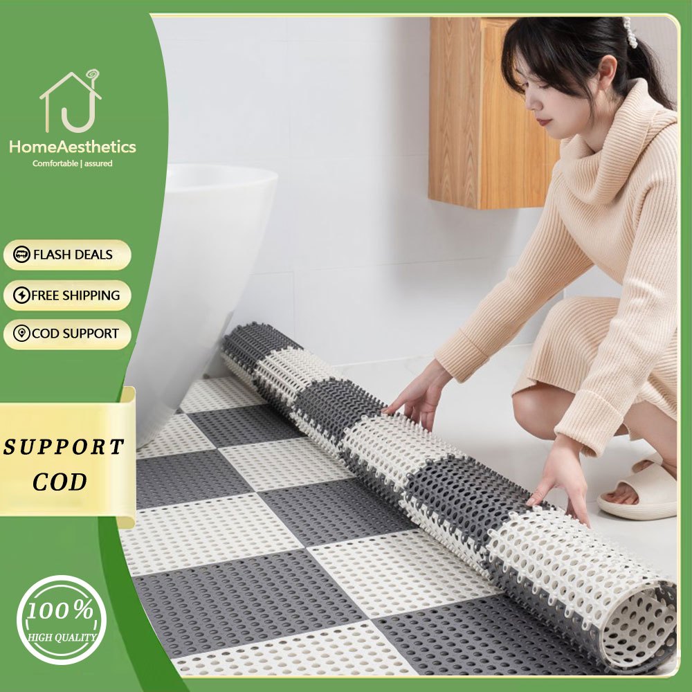 30x30cm Bathroom Non-slip Mats Splicing Floor Mat For Shower Mat Decor ...