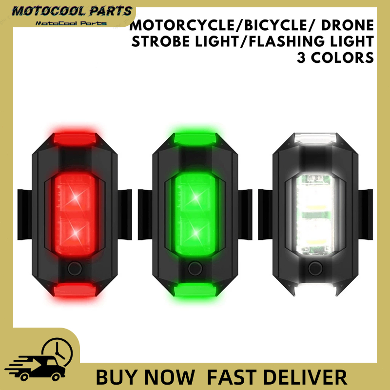 Motorcycle/Bicycle/Drone Strobe Light Flashing Light 3 Colors Slow Fast Flashing Anti-collision ...