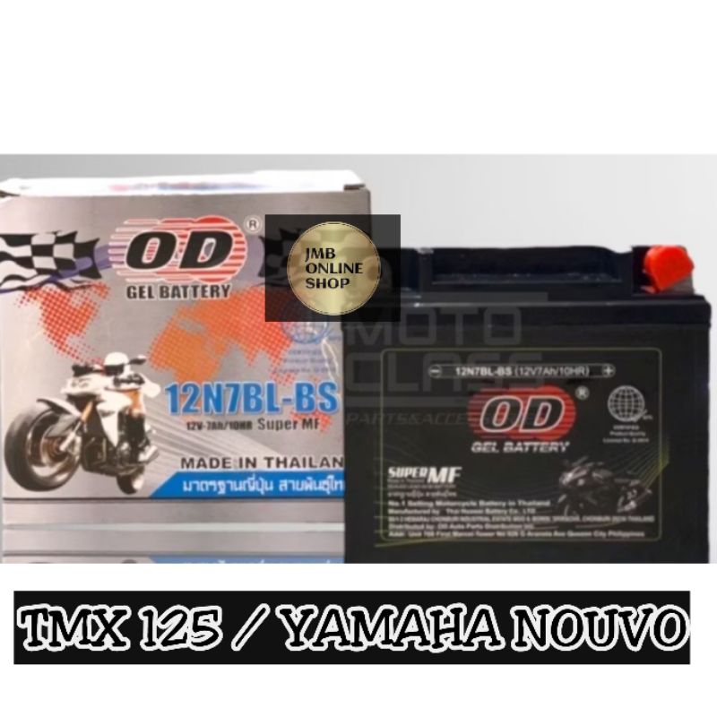 OD battery 12N7BL-BS 12V-7Ah/10HR For NOUVO/TMX 125 Alpha Made in ...