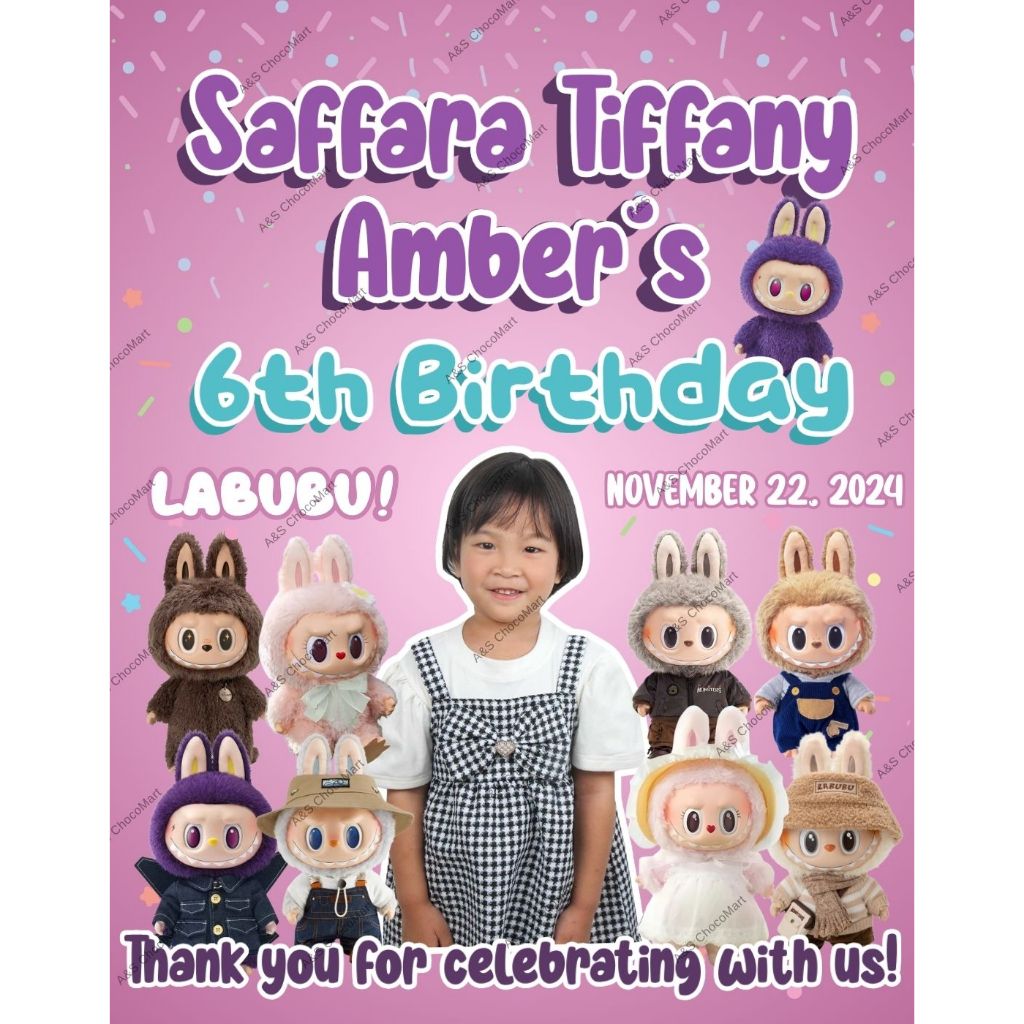 LABUBU Sticker for Birthday Lootbags Gift Souvenirs Sticker Print ...