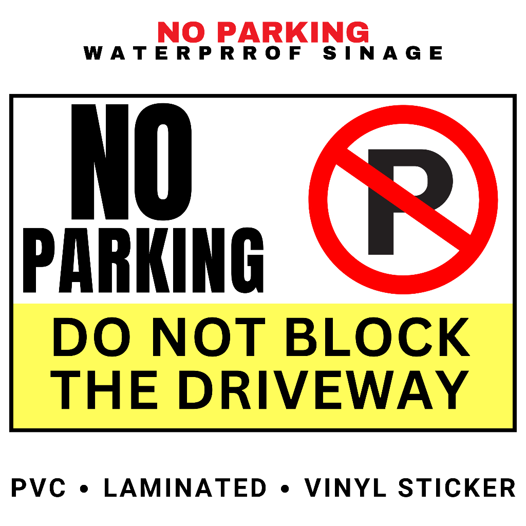 Shop do not block driveway sign for Sale on Shopee Philippines