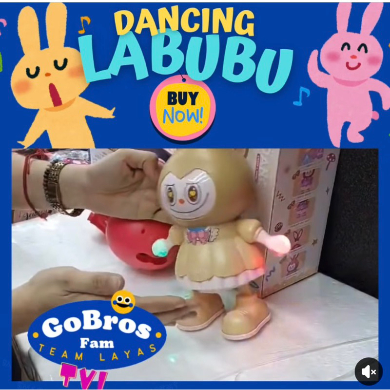 GOBROS TOYS DANCING LABUBU WITH LIGHTS AND MUSIC | Shopee Philippines