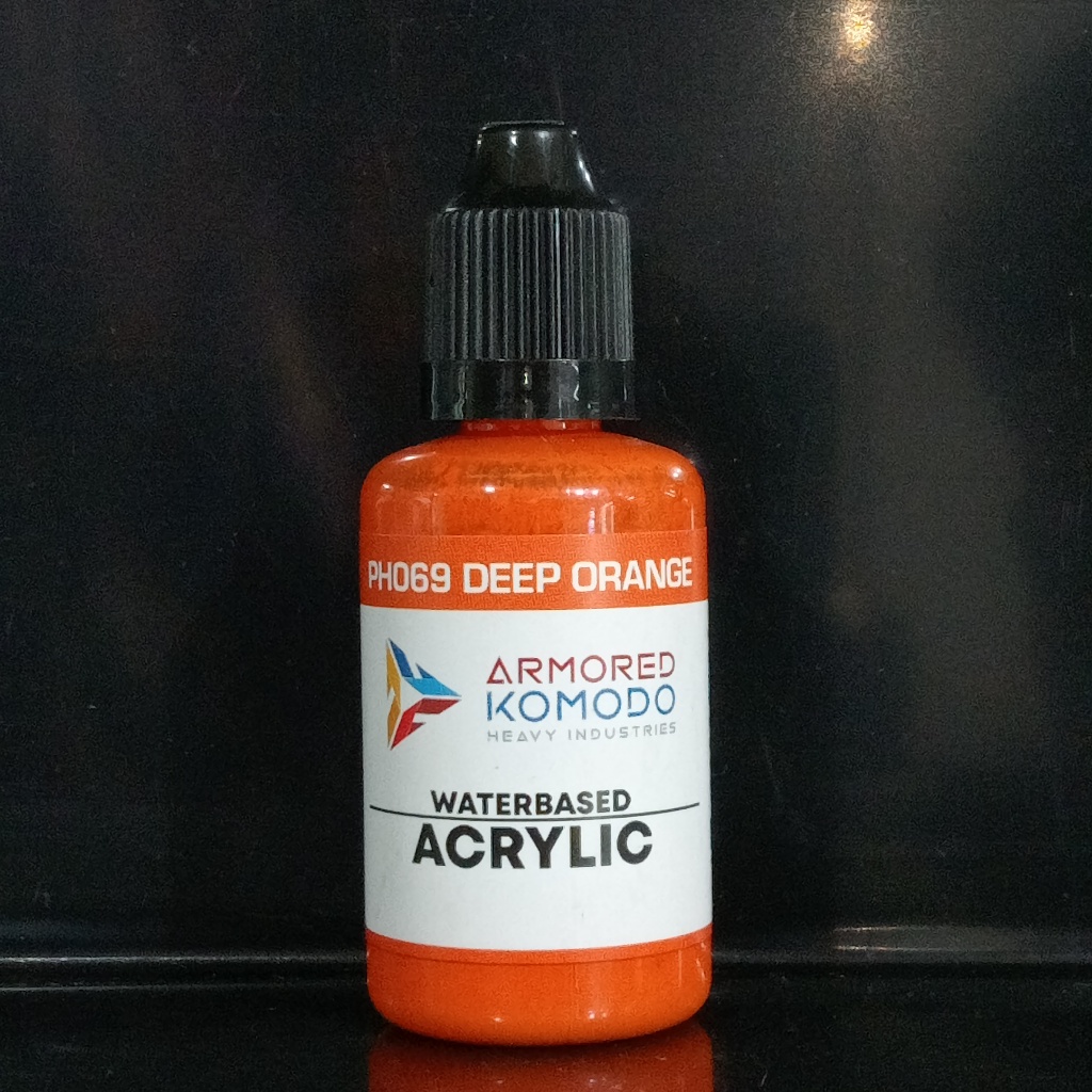 Armored Komodo Heavy Industries PH069 Deep Orange 30 ml Waterbased Acrylics Paint Basic Solid ...