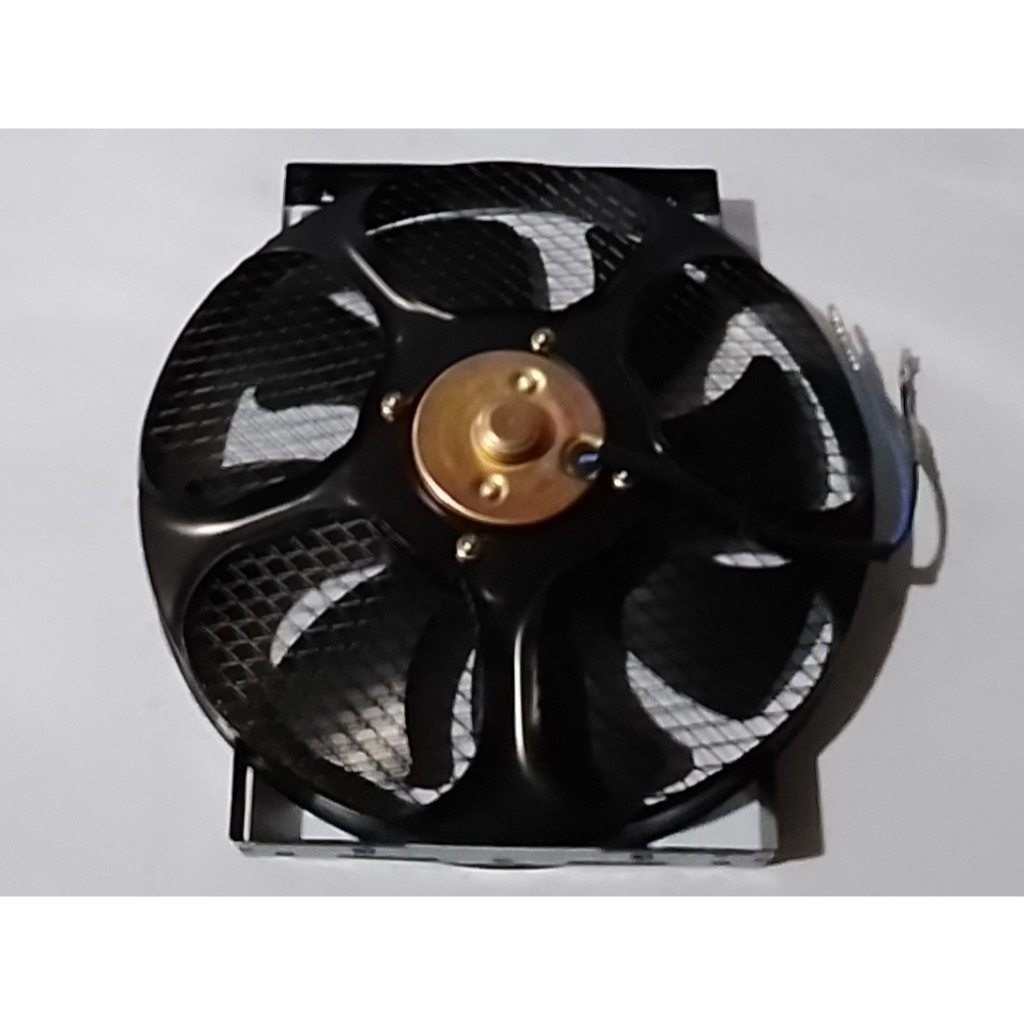 Universal Condenser/Radiator Aux Fan Metal Housing | 8 Blades | 12V or ...