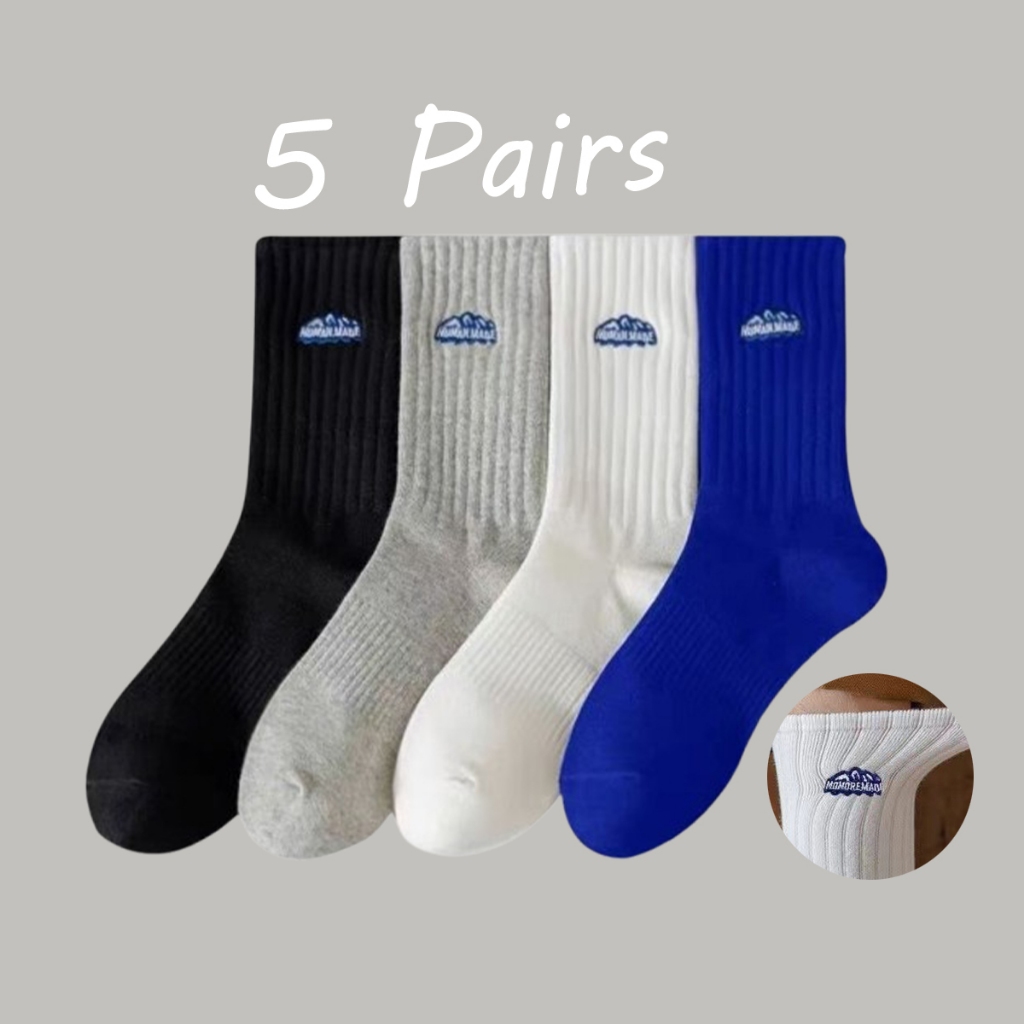 5 pairs in a bag Iconic Socks high cut socks for basketball | Shopee ...