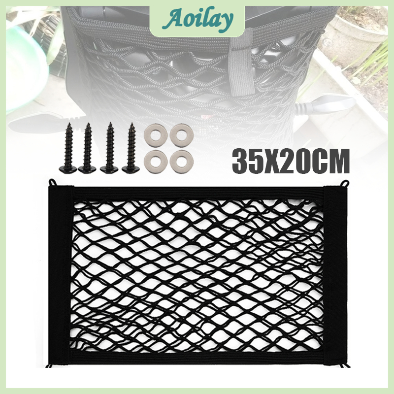 Motorcycle Bungee Cargo Net Dual-layer Trunk Storage Net Bag Ebike ...