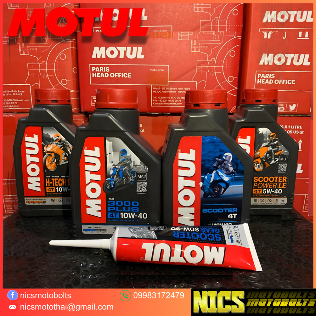 nicsmotobolts - ORIGINAL MOTUL LUBRICANT FOR 2 & 4 STROKE MOTORCYCLE 10W40 5W40 80W90 800 ML 1 ...
