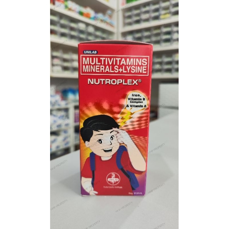 NUTROPLEX MULTIVITAMINS MINERALS + LYSINE SYRUP 120 ML / 250ML | Shopee ...