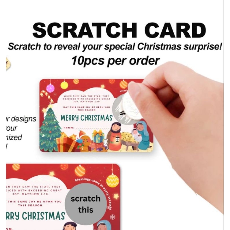 Christmas Scratch Card / SB19 Scratch Card Christmas 10pcs per design ...