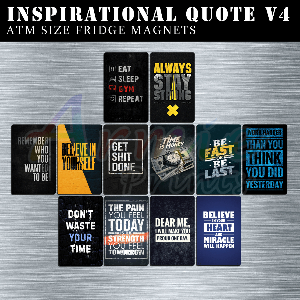 Inspirational, Positive Vibes and Motivational Quotes ATM Size Ref ...