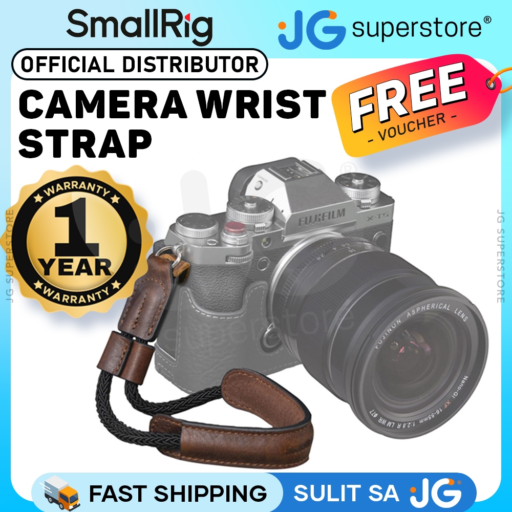 SmallRig Vintage Style Leather Camera Wrist Strap w/ Adjustable Fit & Universal Compatibility ...