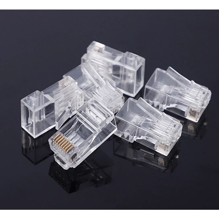 CAT6 RJ45 connector 8P8C modular Ethernet cable header plug gold plated ...