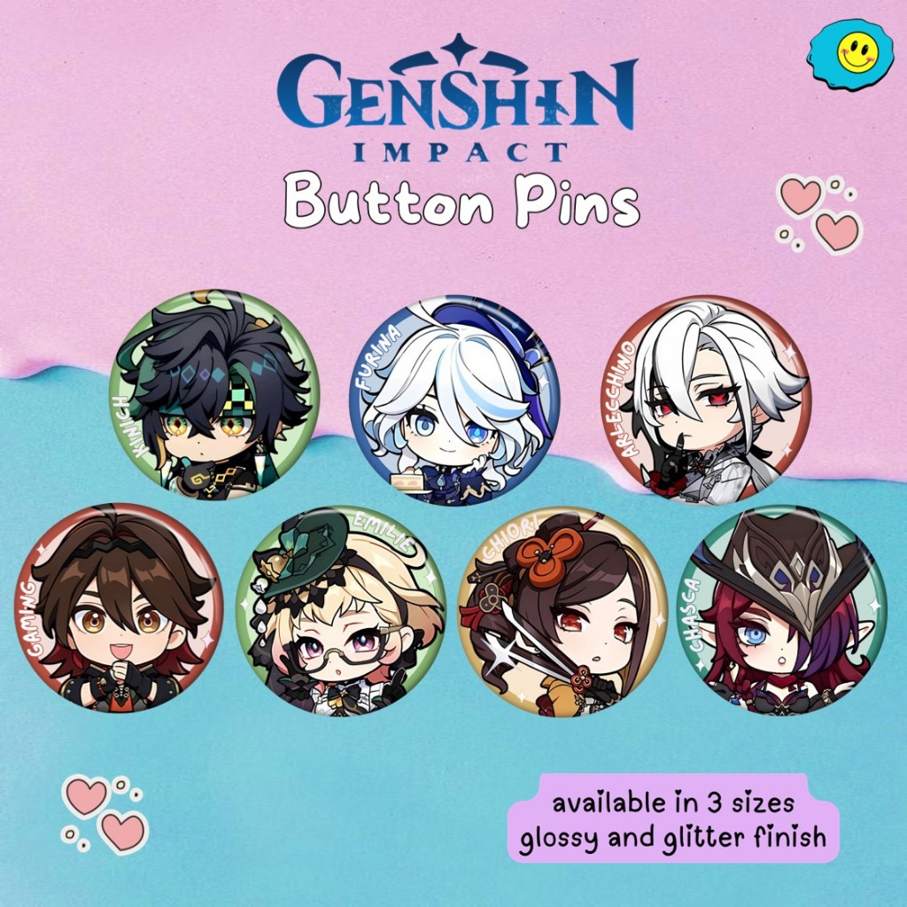Genshin Impact Button Pin Badge Anime Button Pins 25mm 32mm 58mm ...