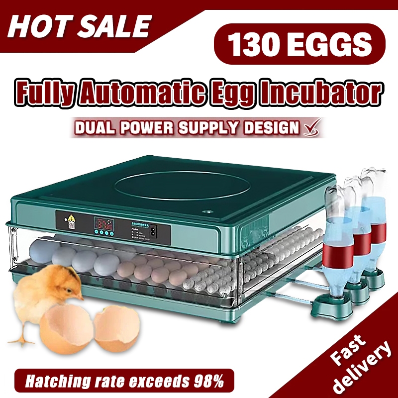 Egg Incubator 24/48/64/130 Eggs Intelligent Digital Hatcher Brooder Fully Automatic Egg ...