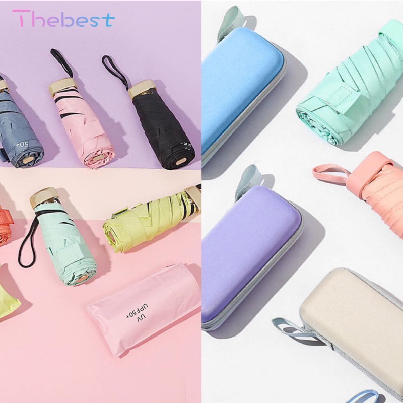 Mini Pocket Umbrella Payong Ultralight 6-Fold Portable Folding Mini ...