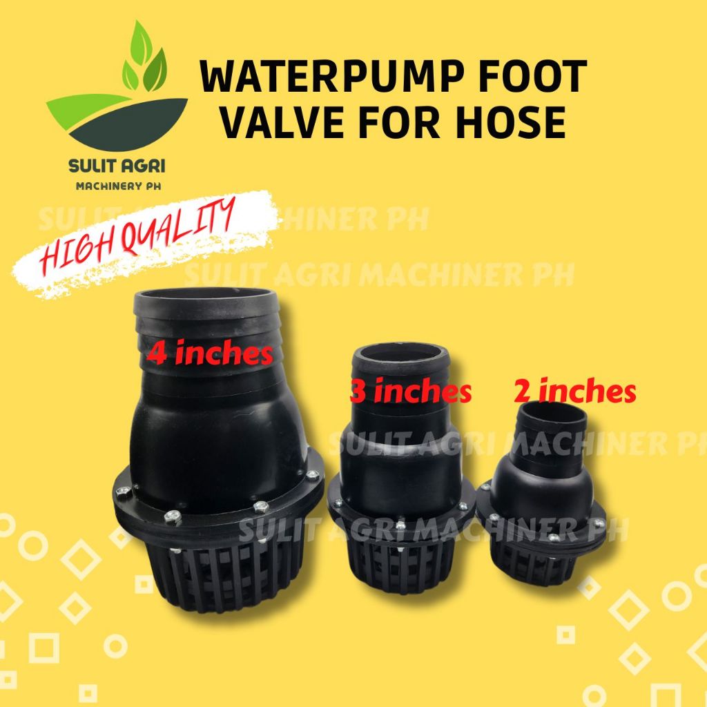 Foot Valve Strainer For Water Pump Hose 2" 3" 4" PVC Black With Flapper ...