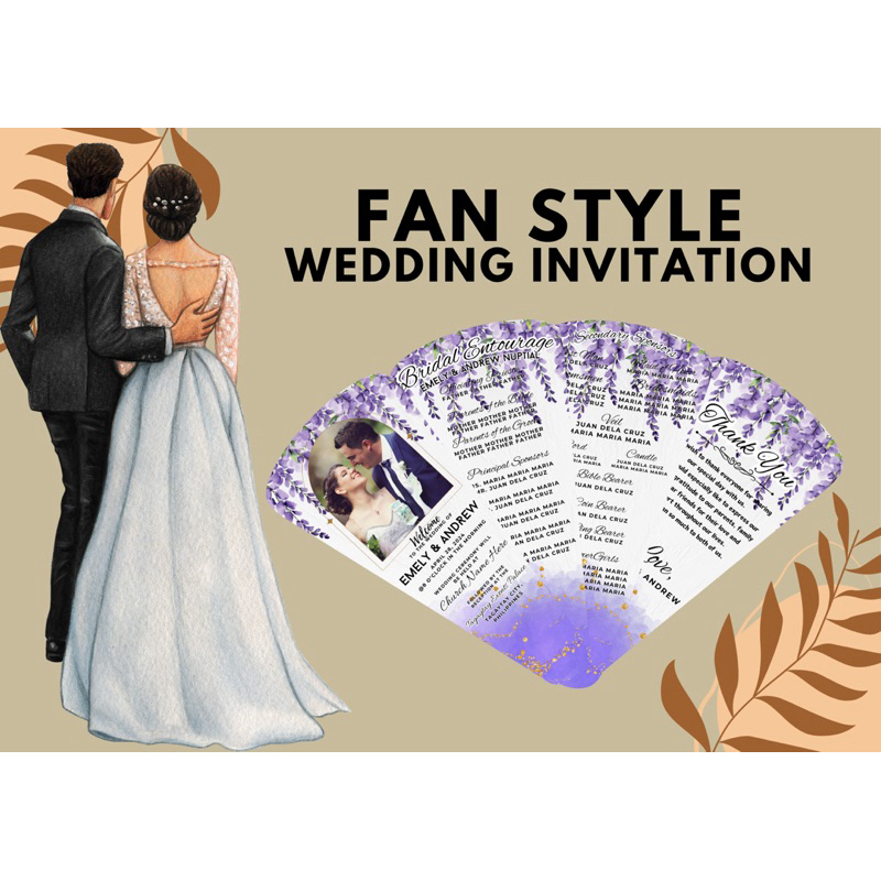 Fan Style Wedding Birthday Invitation - Fast Ship Out | Shopee Philippines