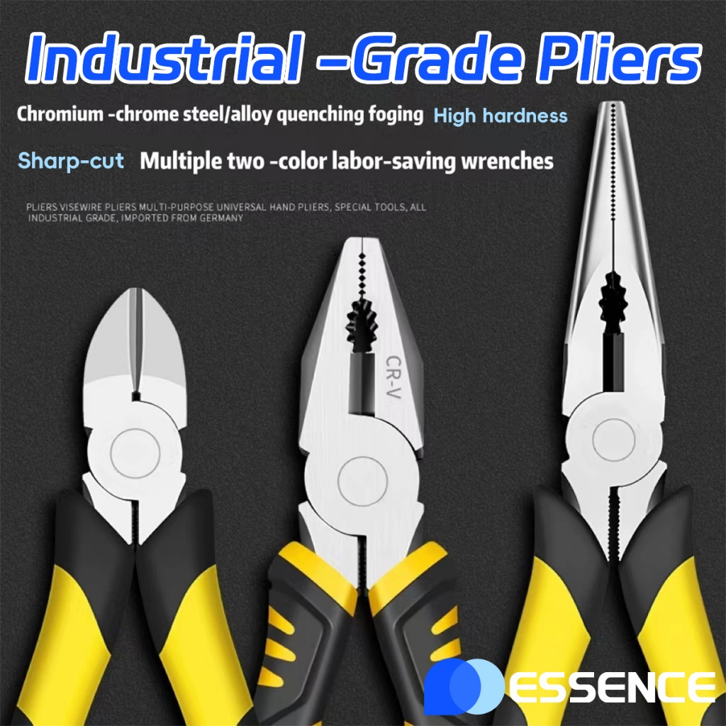 Pliers Premium Cr-V Construction, Long Nose Pliers, Diagonal Side ...