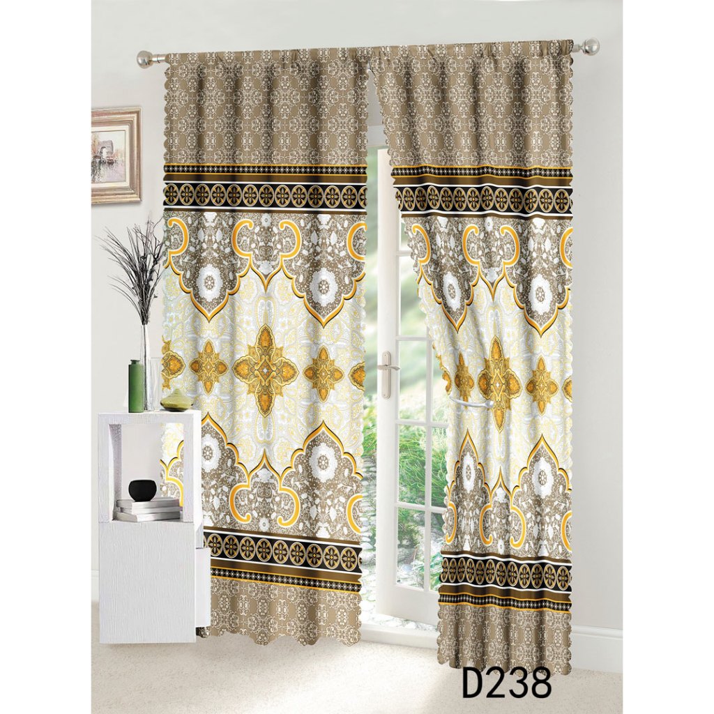 New Modern Stripe Design Curtain for Window or Home Decor Kurtina Size ...