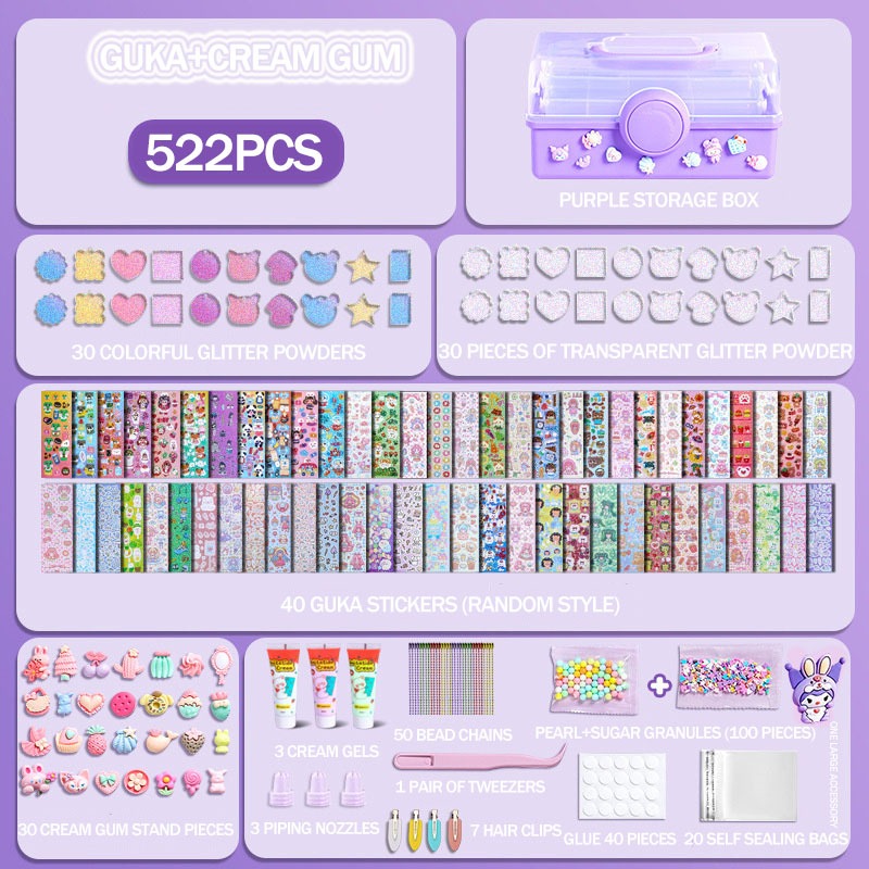 Cream Gel Gooka Sticker Girl DIY Toy Storage Box【Ready Stock&COD ...