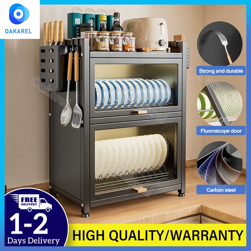 On Hand 2/3-Tier Dish Rack Cabinet Organizer Dish Cabinet Countertop ...